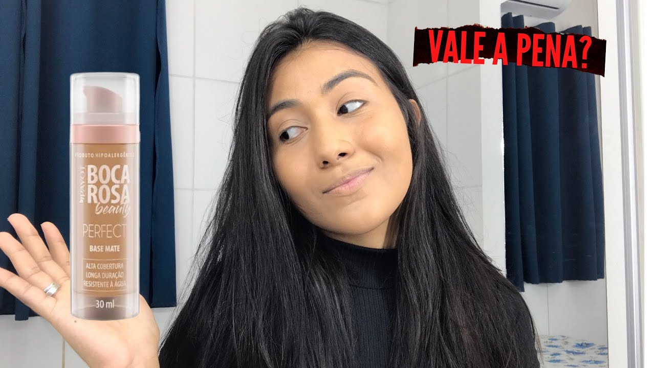 RESENHA BASE BOCA ROSA | PELE MORENA - Maquiagem para Noite